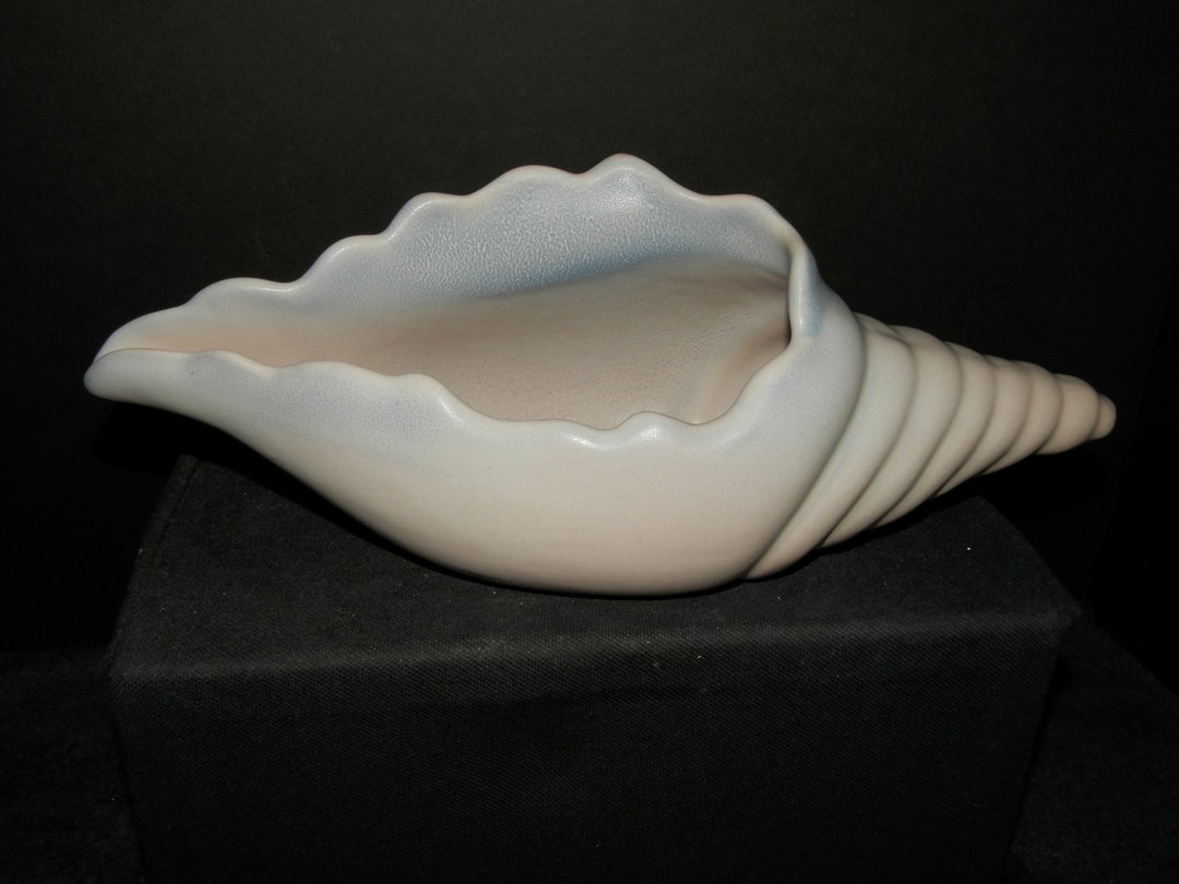 Van Briggle Grey Conch Sea Shell Vase - Etsy