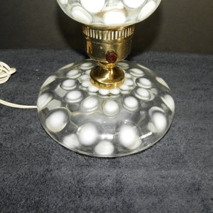 Fenton White Opalescent Coin Spot Lamp - Etsy
