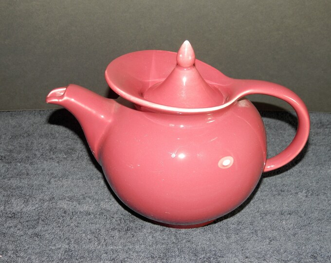 Hall Pottery Maroon Teapot - Etsy