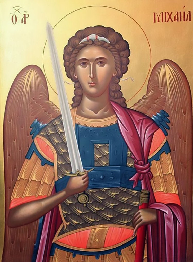 Archangel Gabriel Orthodox Icon, Byzantine Icon Archangel Gabriel, Hand ...