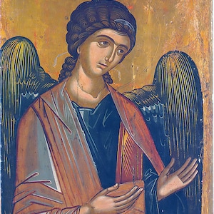Archangel Gabriel Orthodox Icon, Byzantine Icon Archangel Gabriel, Hand ...