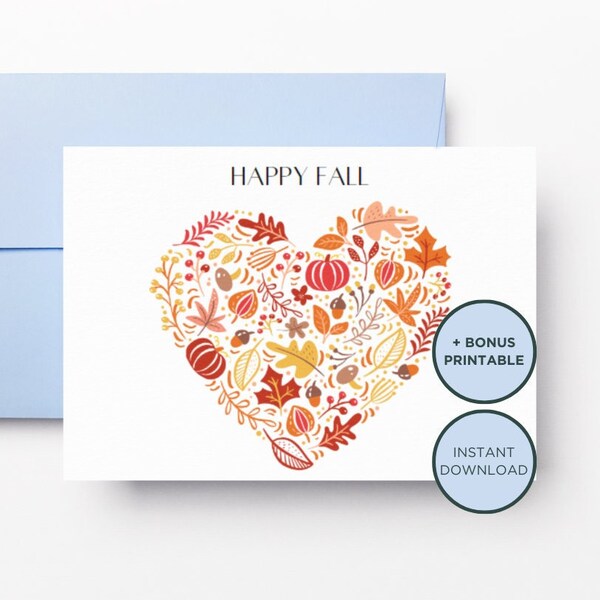 Fall Greeting Card - Etsy