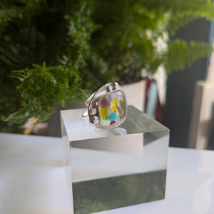 Confetti Frosted Glass Ring - Etsy