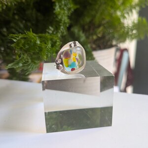 Confetti Frosted Glass Ring - Etsy