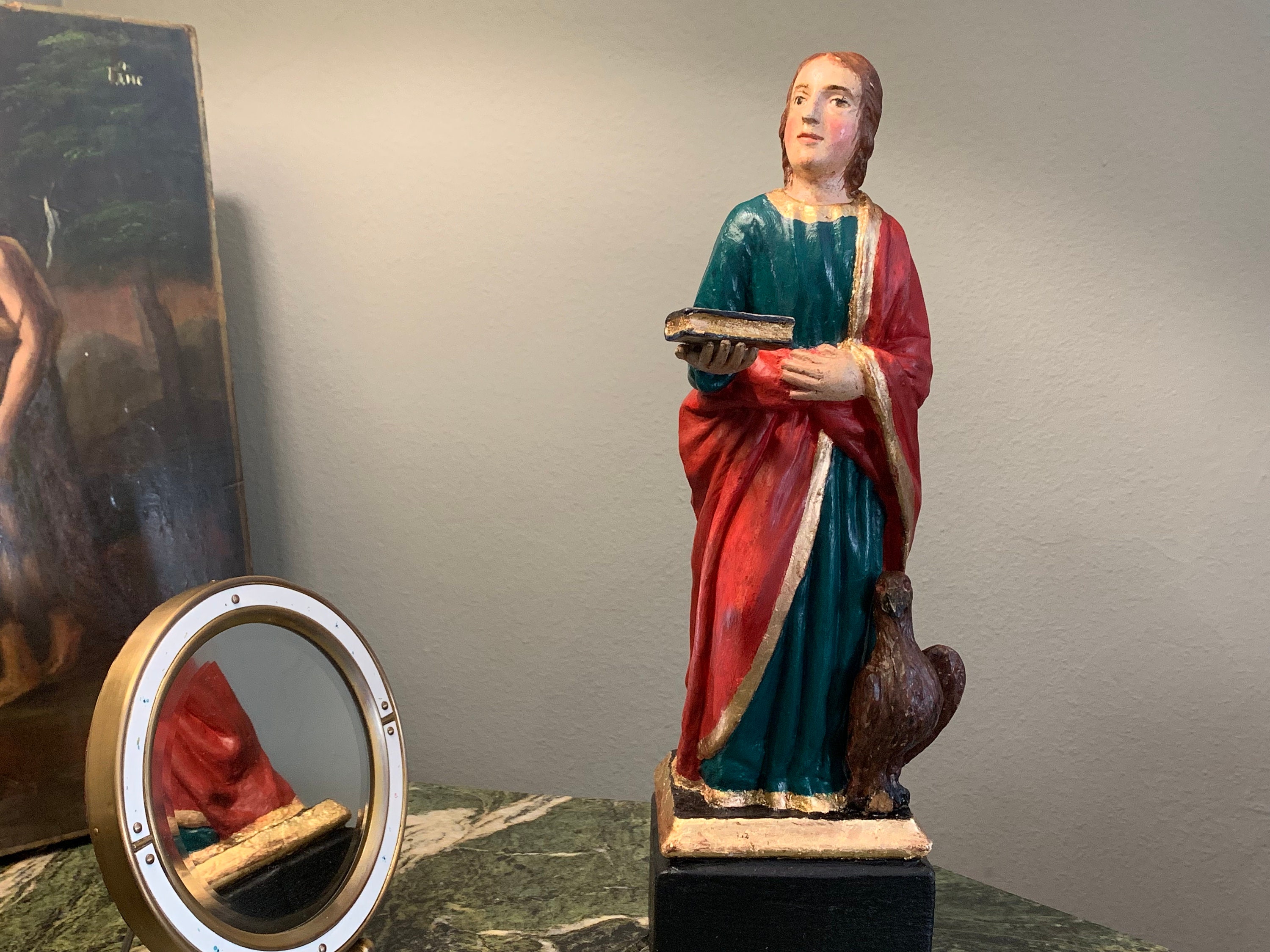 Antique Wood Carving Saints Saint John the Evangelist S. XIX Spanish ...