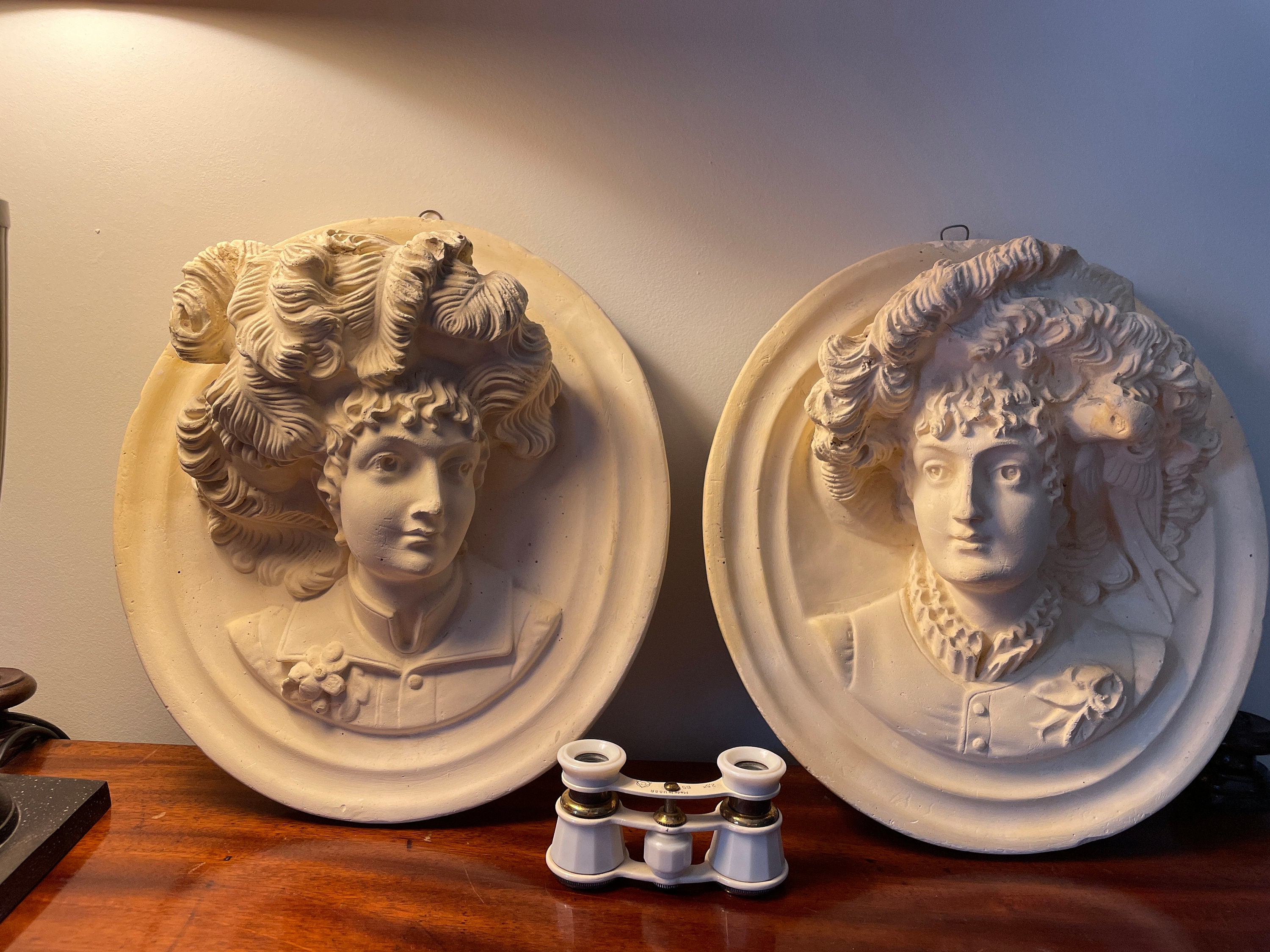 Pair of Plaster Bas-reliefs. Antique. Wall Sculpture. - Etsy
