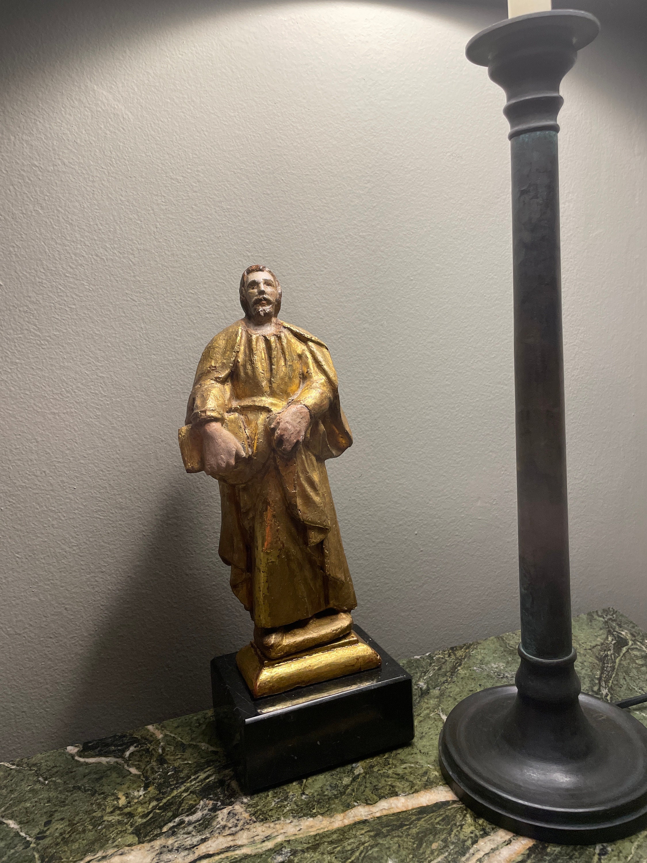 Very Antique Wood Religious Sculpture Saint Peter 16th Century Santos ...