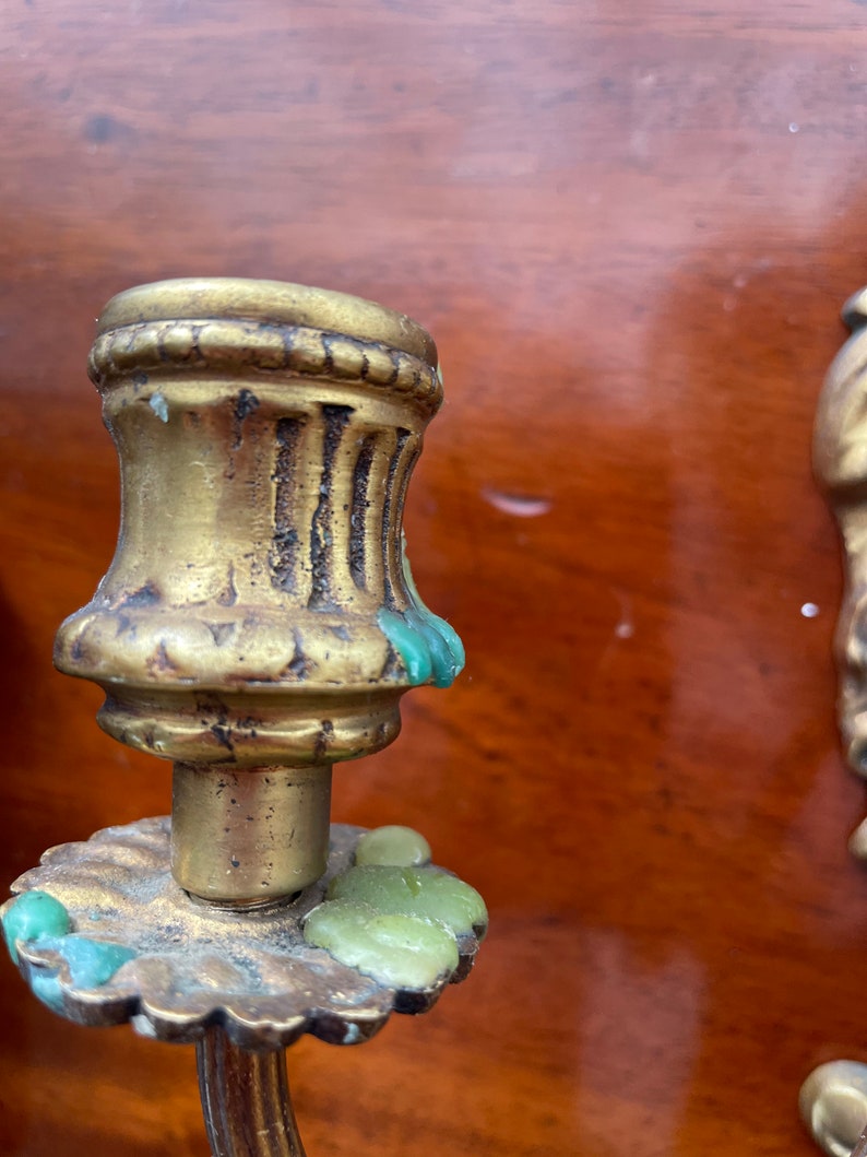 Antique Luxury Bronze Bacchian Pair of Bronze Sconces for Candles ...