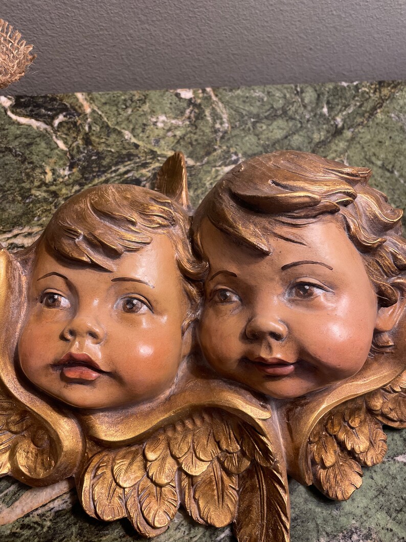 Beautiful Couple of Angel Faces. Cherubs - Etsy