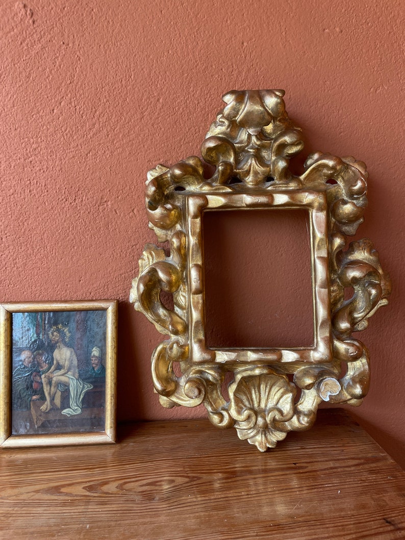 Antique Wood Frame 1900. Christ Image Reproduction. Religious. Home ...