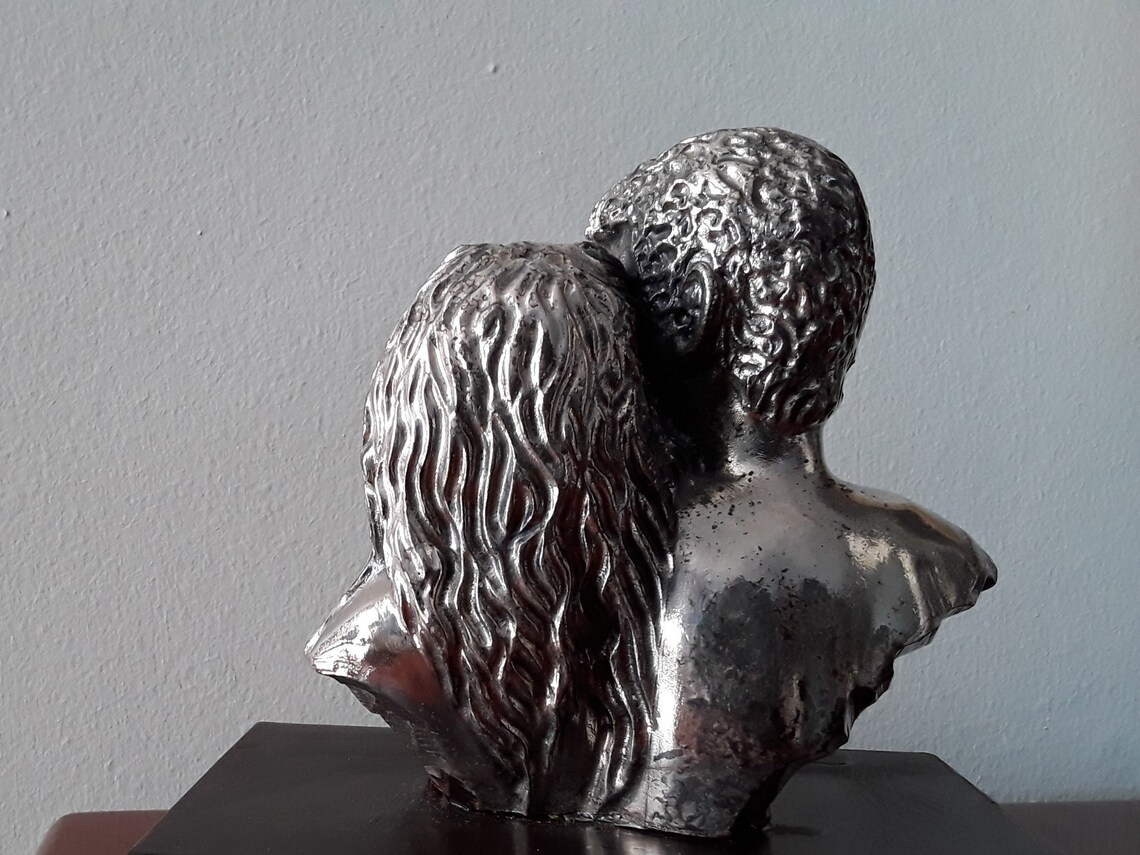 Silver Sculpture Couple Eternal Love - Etsy