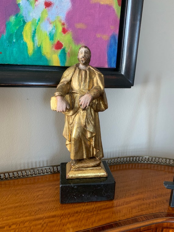 Very Antique Wood Religious Sculpture Saint Peter 16th Century | Etsy