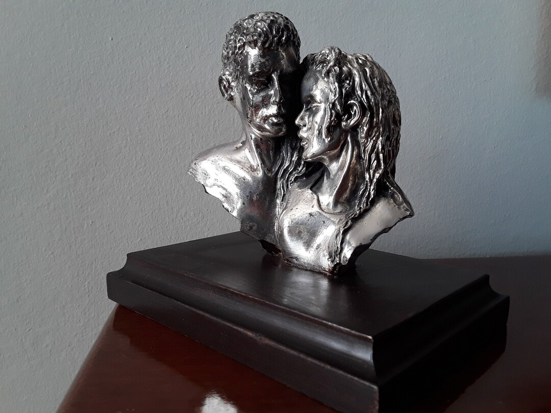 Silver Sculpture Couple Eternal Love - Etsy