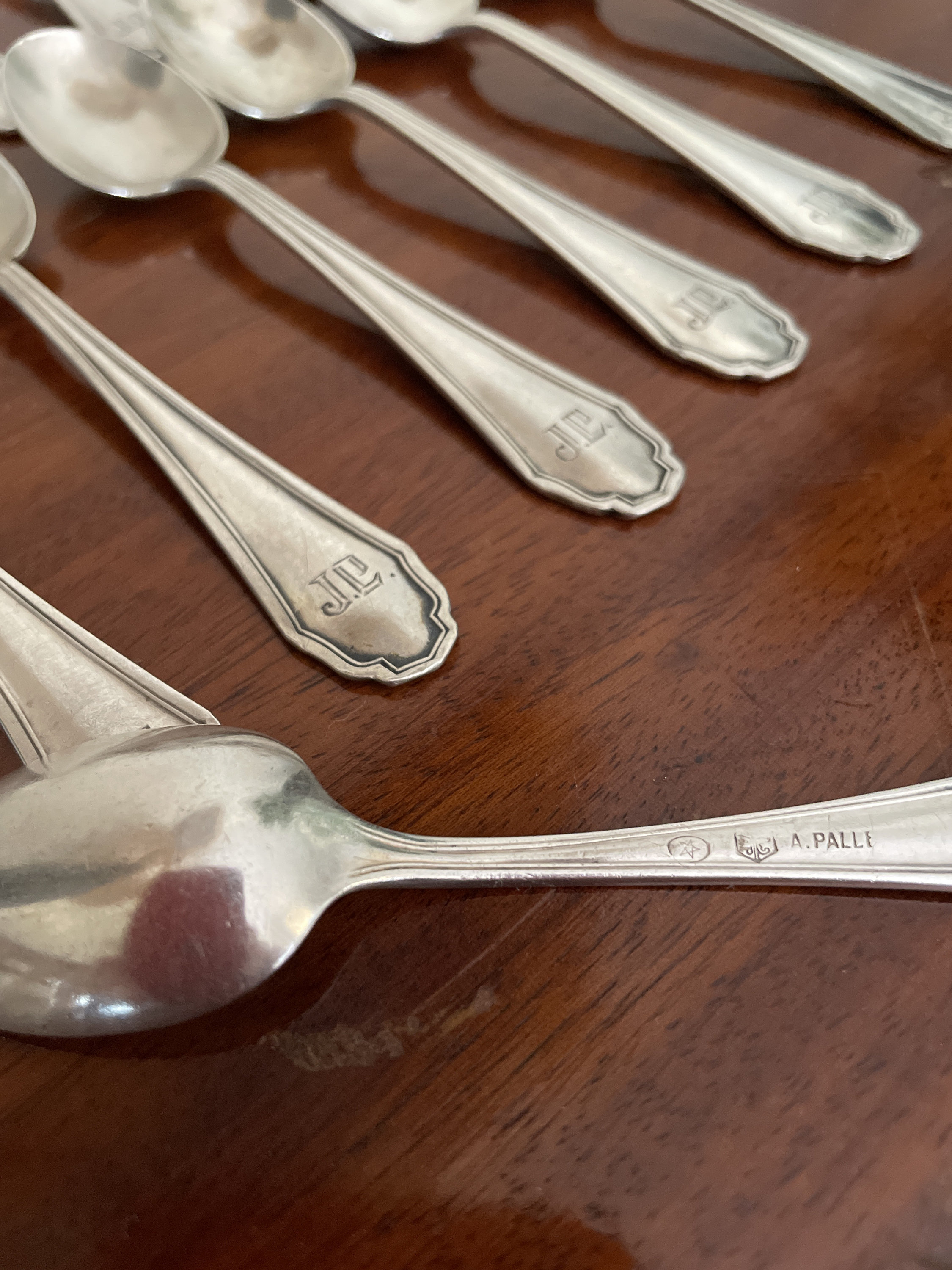 SILVER. Sterling Silver. Dozen Silver Spoons. 202 Gr Silver. Coffee ...
