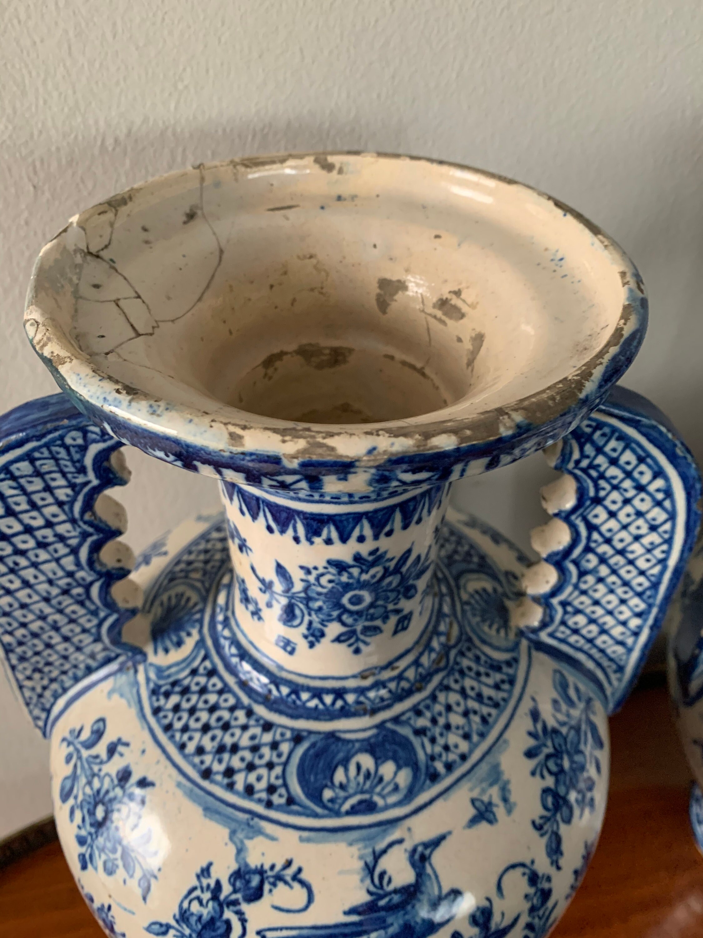Fabulous Pair of Antique Blue Ceramic Vases. Luxury Home Decor. - Etsy