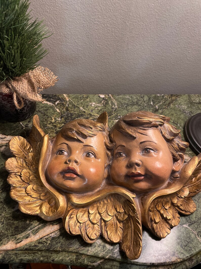 Beautiful Couple of Angel Faces. Cherubs - Etsy