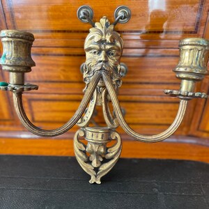 Antique Luxury Bronze Bacchian Pair of Bronze Sconces for Candles ...