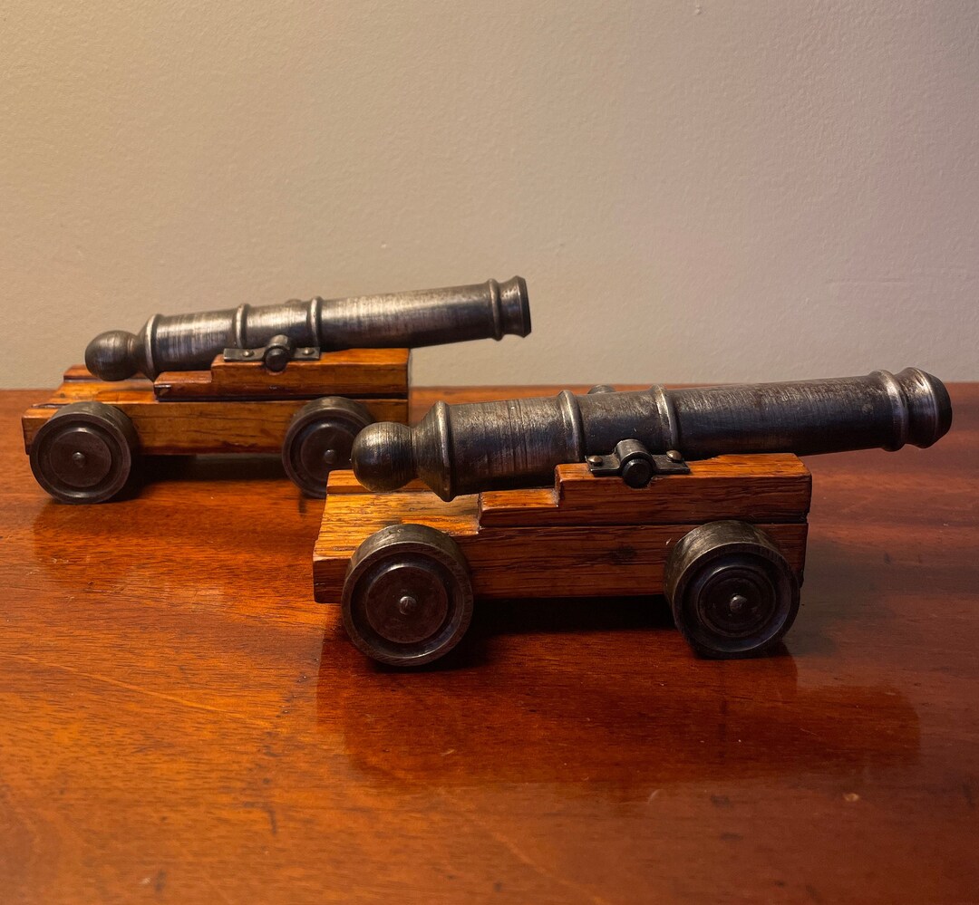 Pair of Small Old Cannons - Etsy
