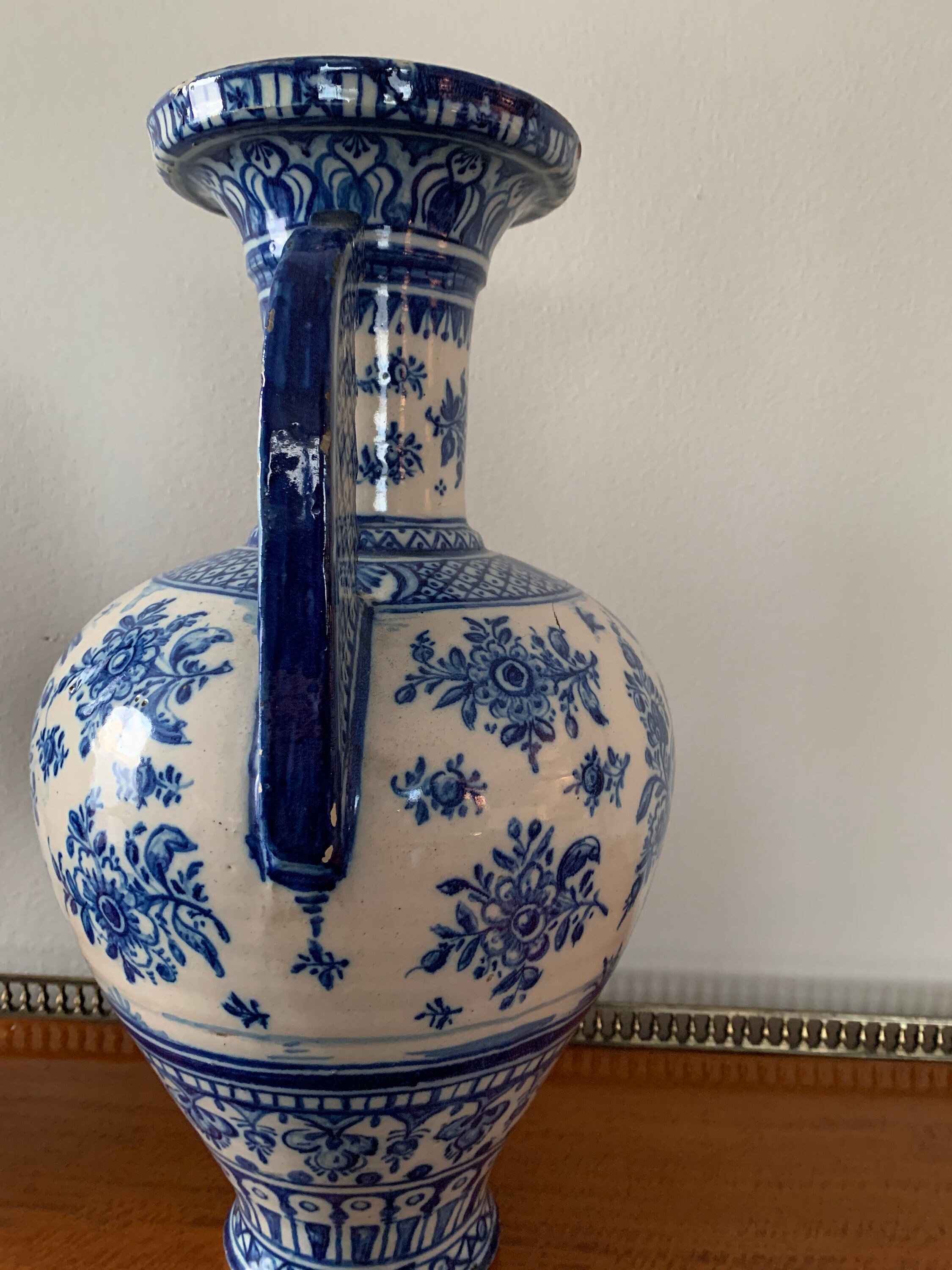 Fabulous Pair of Antique Blue Ceramic Vases. Luxury Home - Etsy