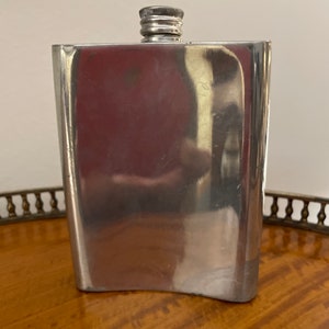 English Pewter Flask Made in Sheffield England. Ducks Flying Bone Plate ...