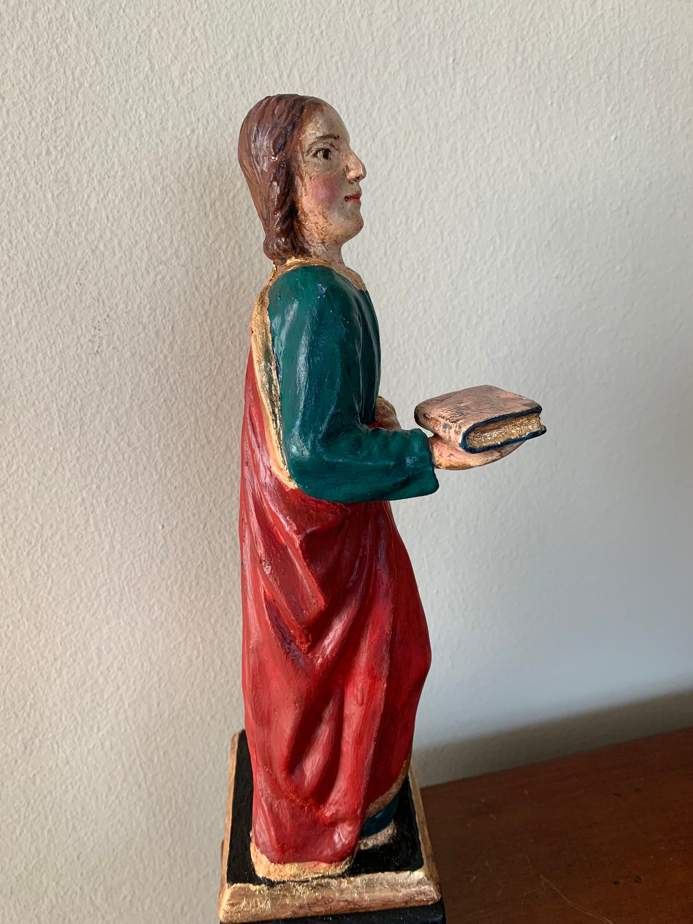 Antique Wood Carving Saints Saint John the Evangelist S. XIX Spanish ...