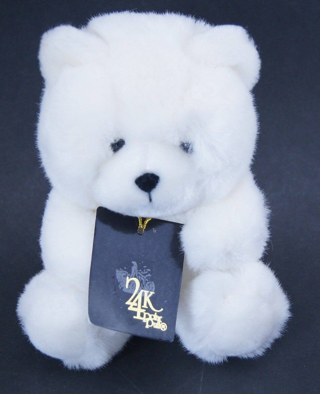 24K Polar Puff White Bear Special Effects Small Stuffed Plush Vintage ...