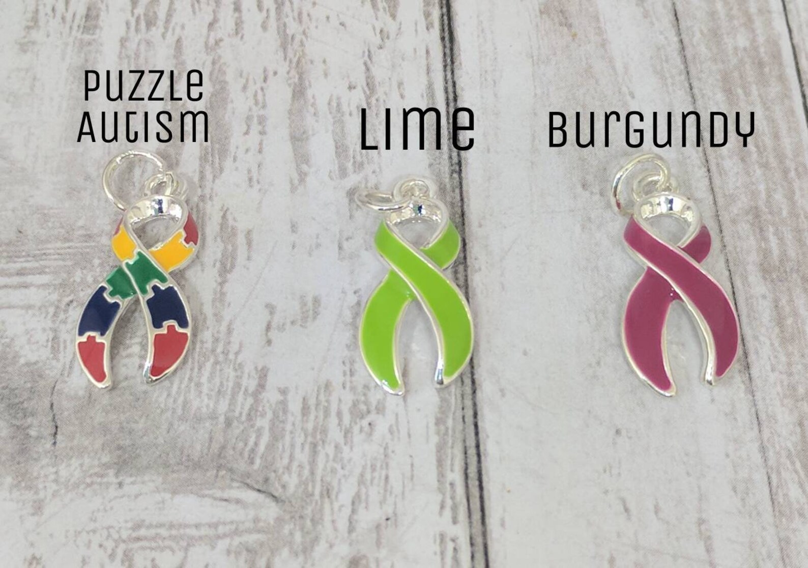 Awareness Ribbon Charms Add on Item ONE Charm - Etsy