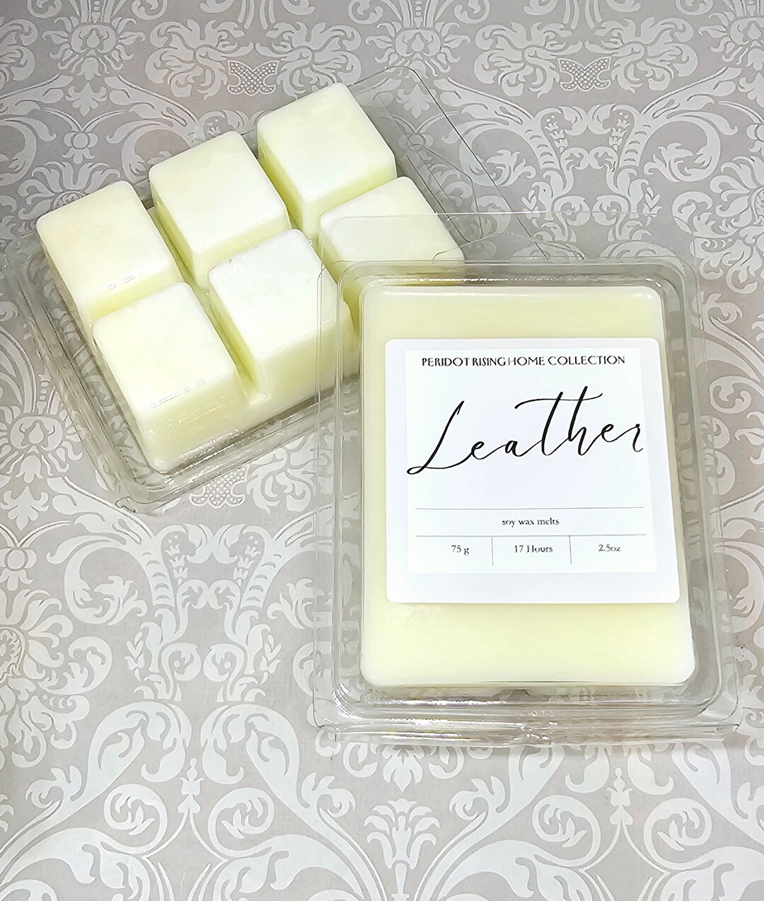 LEATHER Wax Melts 2.5oz- Hand-poured Wax Melt - Wax Bar - Etsy
