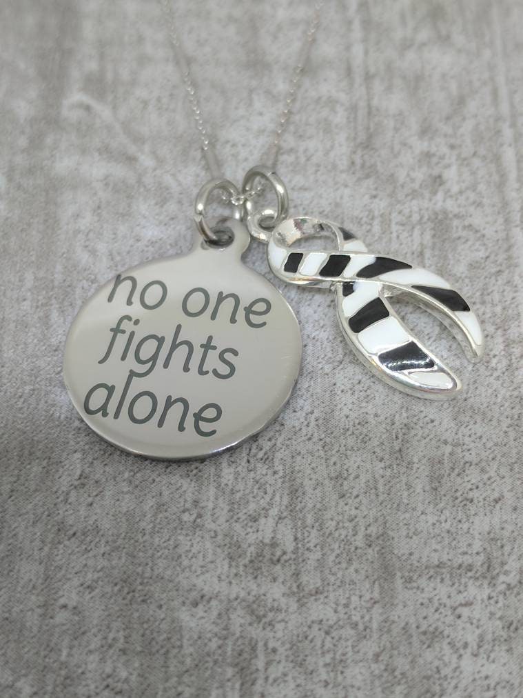 Zebra Awareness Ribbon Necklace Zebra Ribbon Jewelry - Etsy