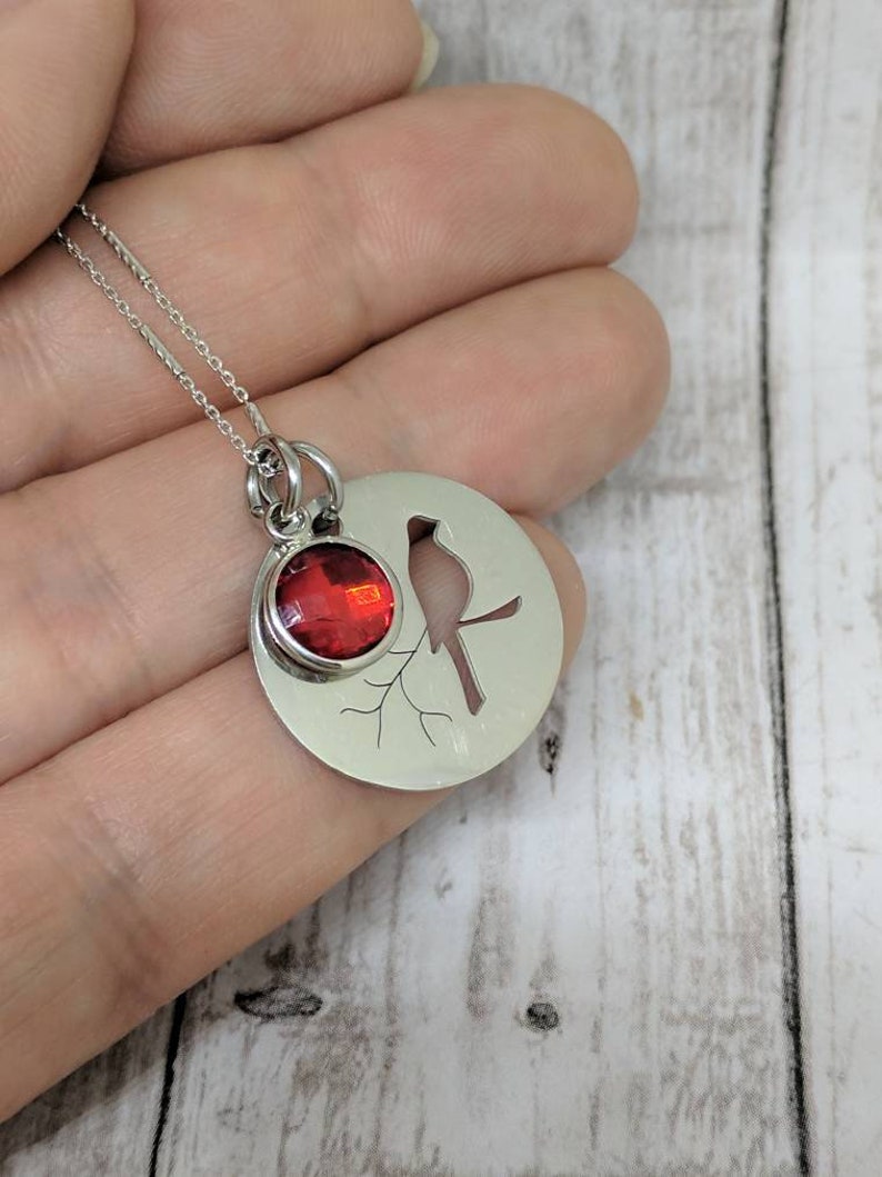 Cardinal Charm Necklace Memorial Jewelry When Cardinals is - Etsy