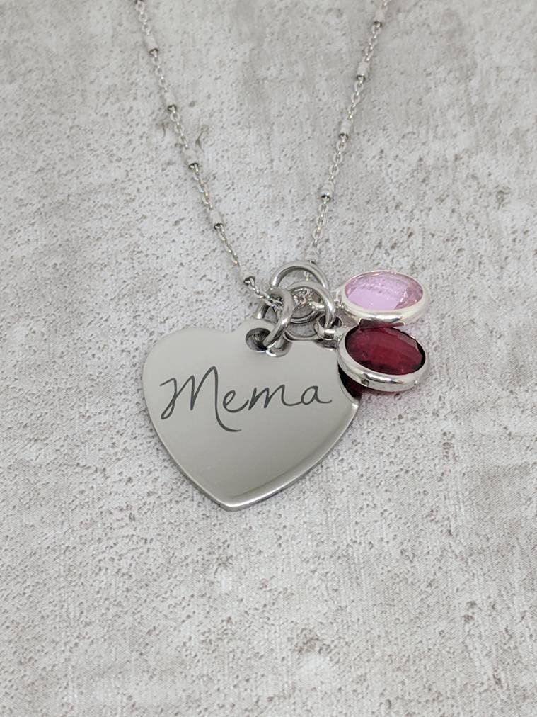 Mema Necklace - Mema Jewelry - Gift for Mema - Gift for Grandma ...