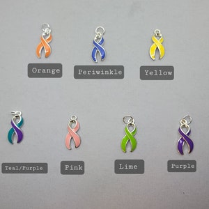 Awareness Ribbon Charms- Add on Item - ONE Charm - Etsy