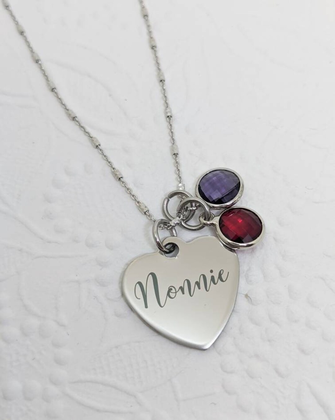 Nonnie Necklace - Birthstone Necklace for Nonnie - Mother's Day Jewelry ...