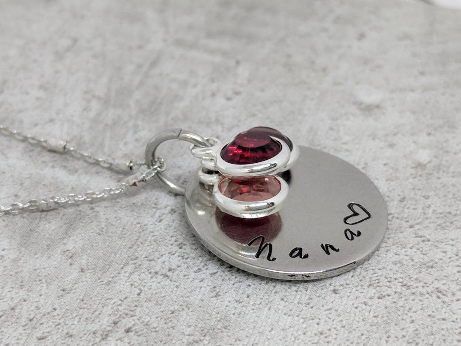 Nana Necklace Nana Jewelry Silver Birthstone Jewelry Etsy