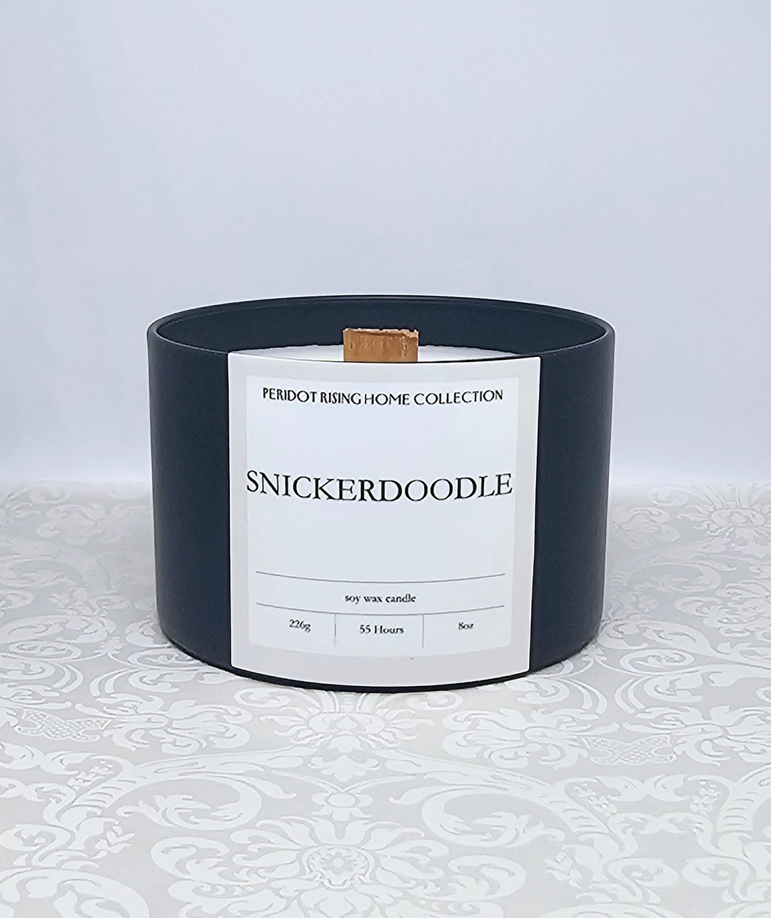 SNICKERDOODLE Soy Wax Candle 8oz - 8 Oz Container Candle - Wooden Wick ...