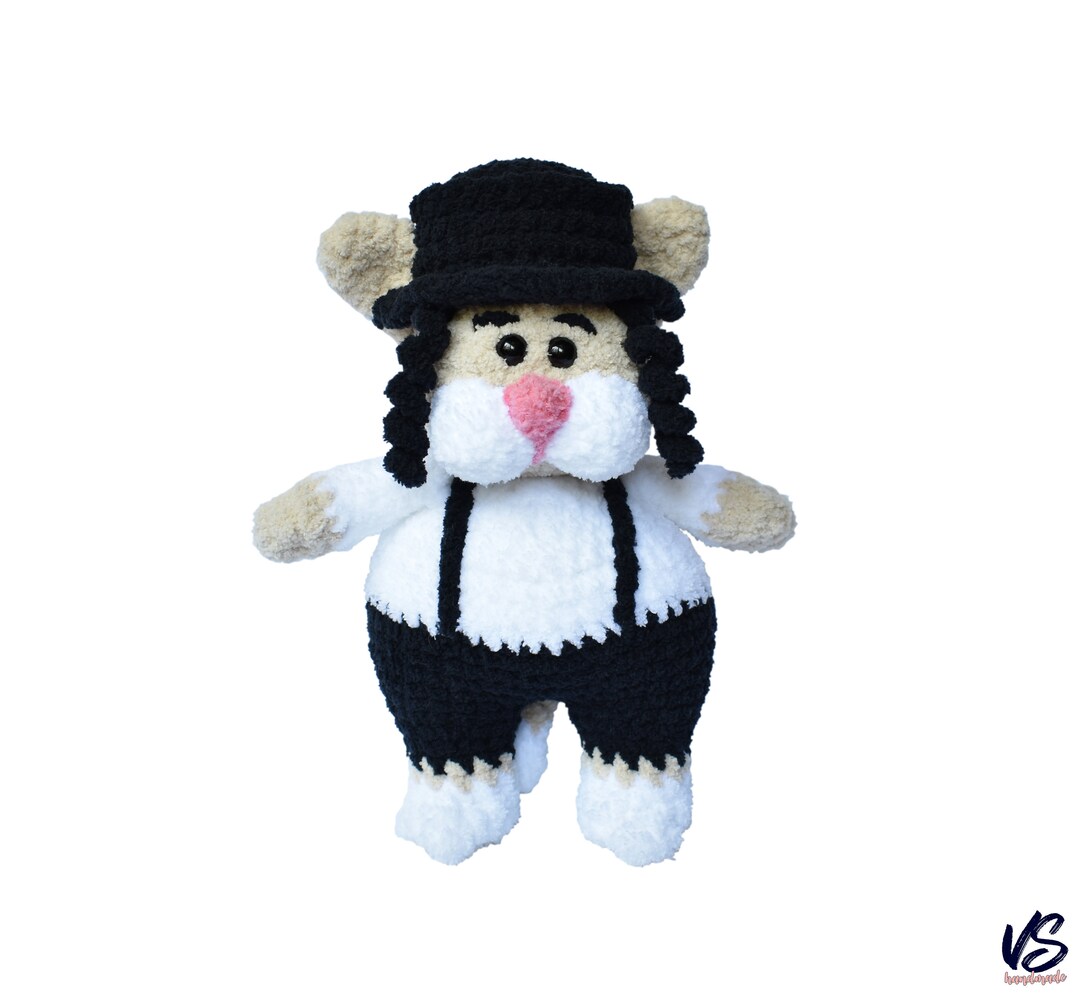 10.6 Jewish Cat in Orthodox Costume With Peyot. Cute Crochet Plush Toy ...