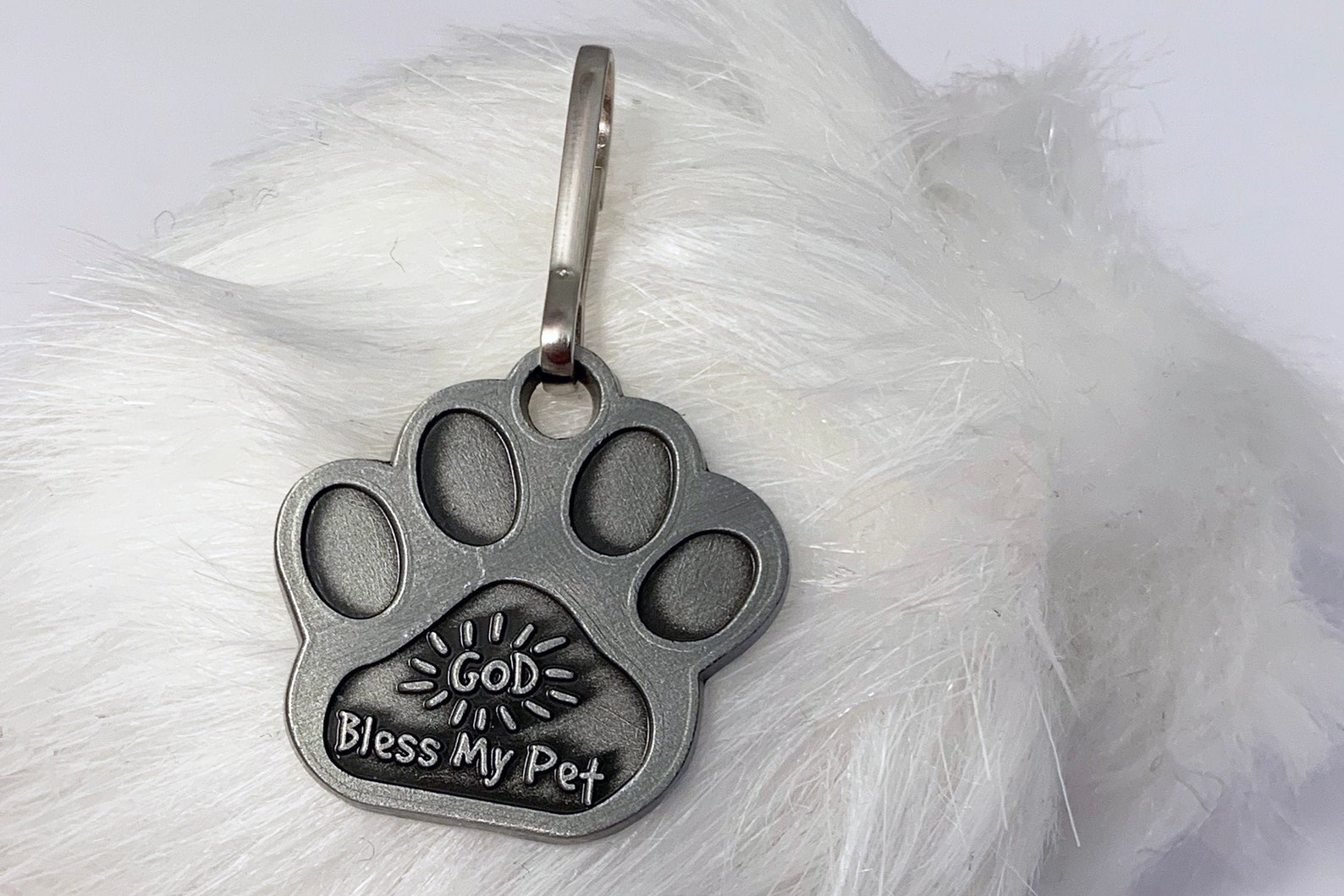 God Bless My Pet Pet Collar Tag Pet Blessing Catholic | Etsy