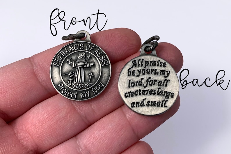 St. Francis of Assisi Protect My Dog Pet Medal Catholic | Etsy