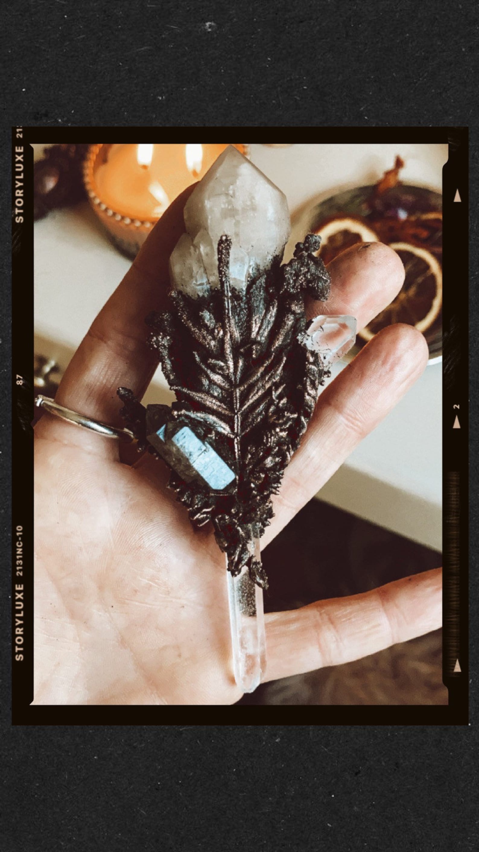 Natural Crystal Wand // Handmade Magic Garden Pendant // Healing ...