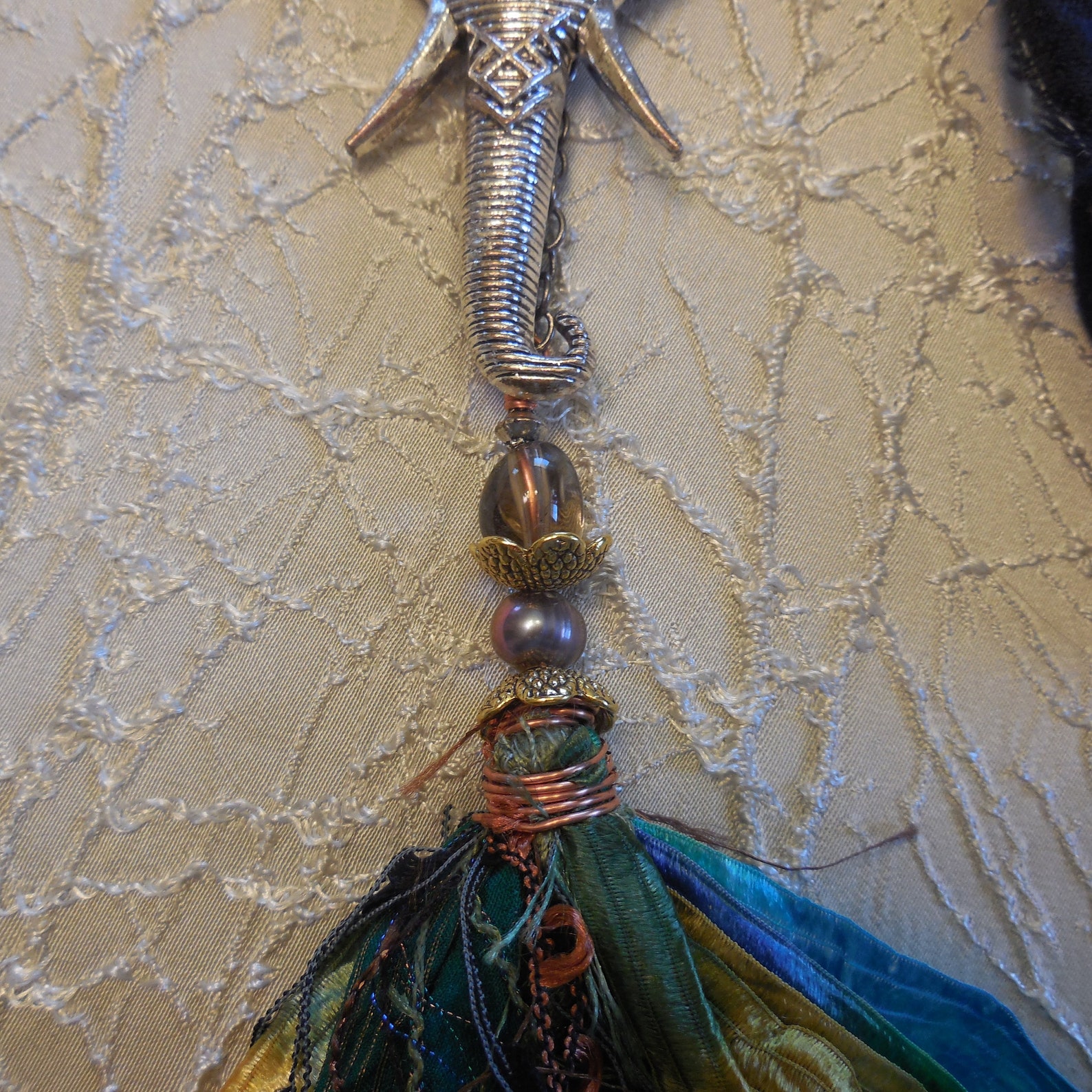 Calming Sensual Silk TASSEL Altar Companion Tibetan Silver - Etsy