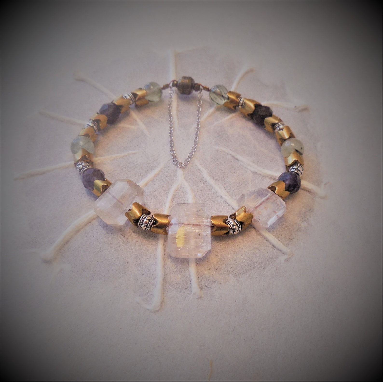 Stunning Loving KUNZITE Vision Stone IOLITE Peaceful PREHNITE Silk Road ...