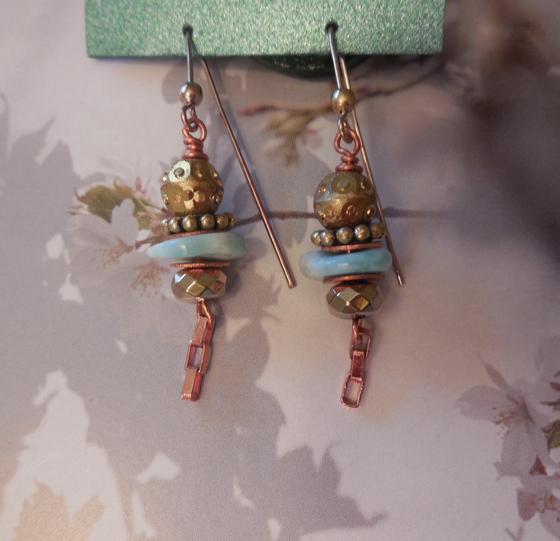 Natural Gemstone Dolphin Stone LARIMAR Titanium Electroplated - Etsy