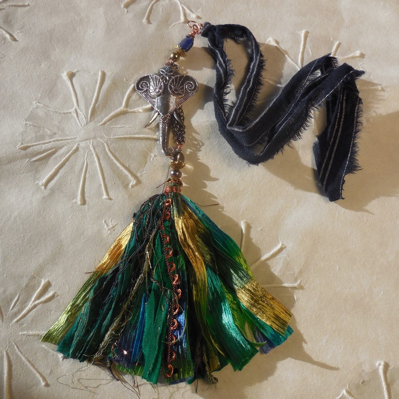 Calming Sensual Silk TASSEL Altar Companion Tibetan Silver - Etsy