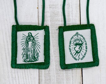 Traditional Green Scapular | Etsy