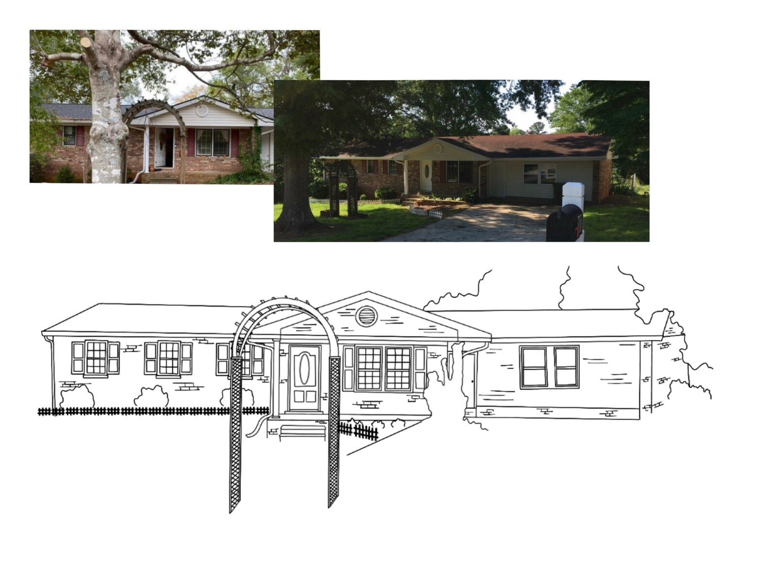 House Tracing Service Hand Drawn House House Drawing Our - Etsy