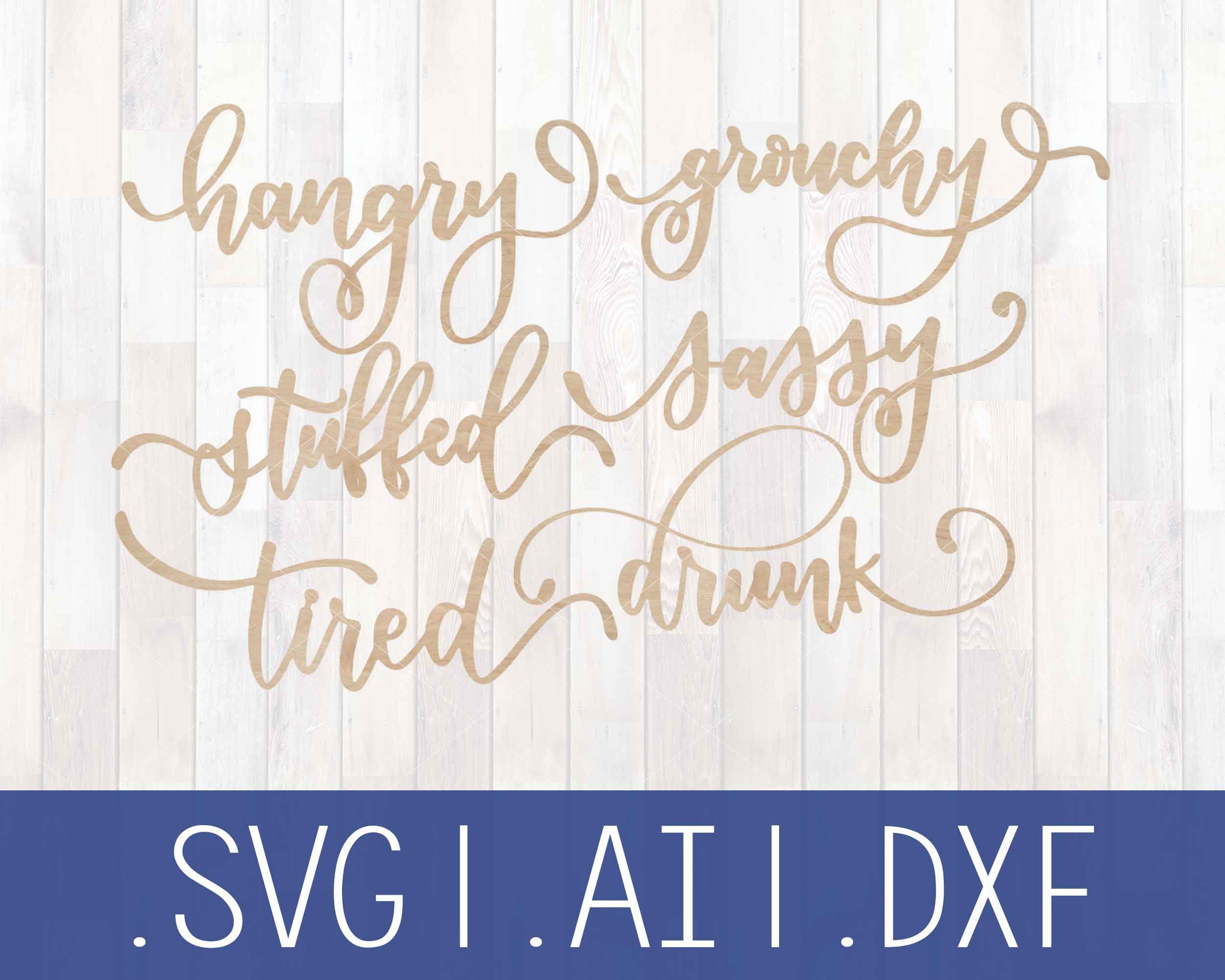 Handlettered Sassy Place Settings SVG, Place Settings, Thankful ...