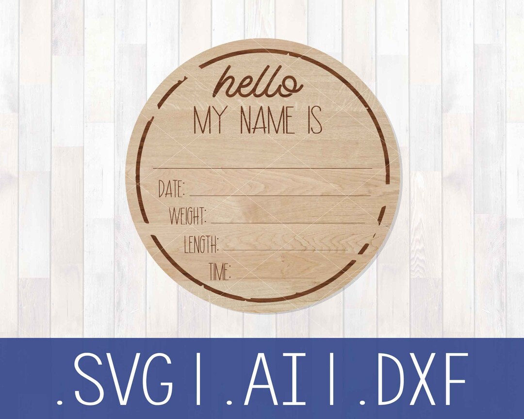 Hello My Name Is, Baby Announcement Sign, Newborn Photography Prop, New ...