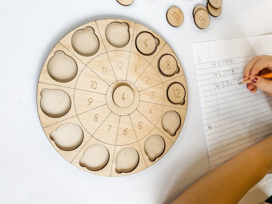 Circular Arithmetic Board, Laser Cut File, Glowforge, Montessori Math ...