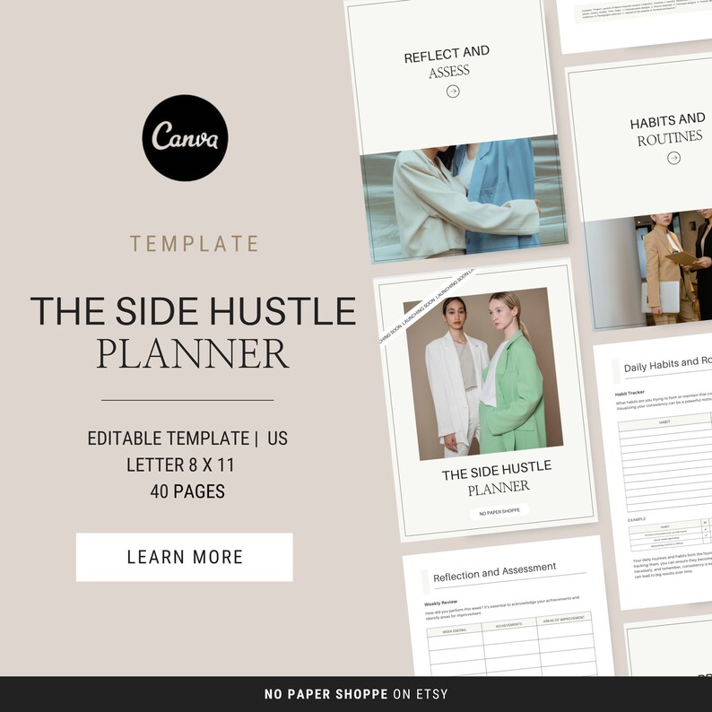Ultimate Side Hustle Planner: Your Path to Launching Your Dream Business - Etsy