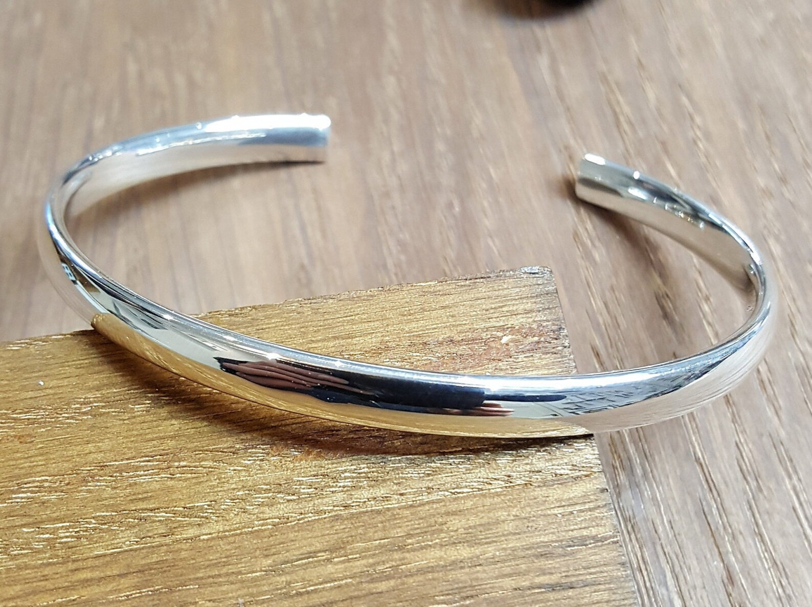 25g Silver Bangle / Solid Silver Bangle / Silver Open Bangle / - Etsy